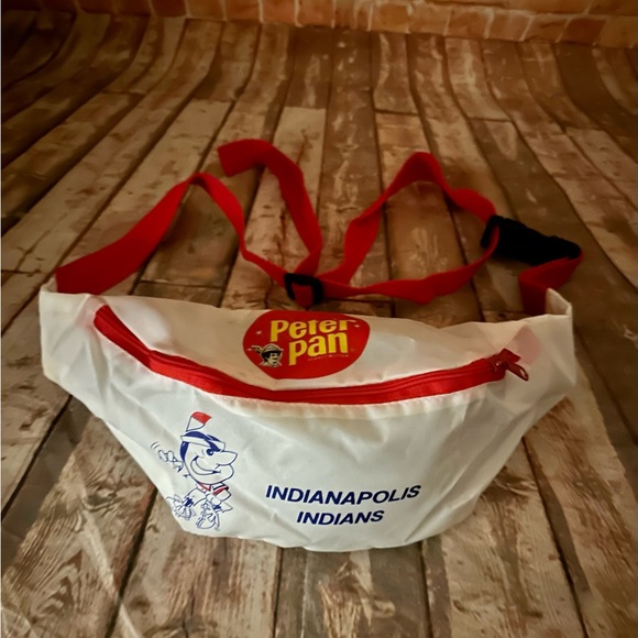 Bags | Vtg Indianapolis Indians Peter Pan Advertising Fanny Pack 9s Red ...